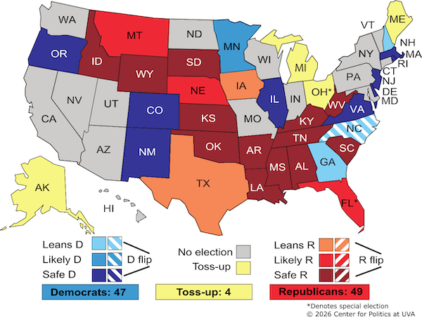 2026 Midterm Senate Map: Every Race Rated & Forecast